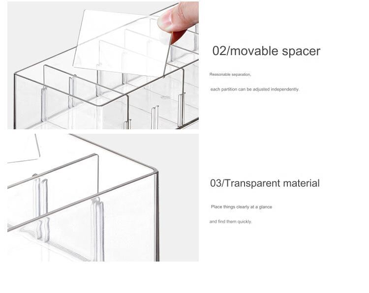 Large Capacity Desktop Data Cable Storage Box With Compartments Office ...