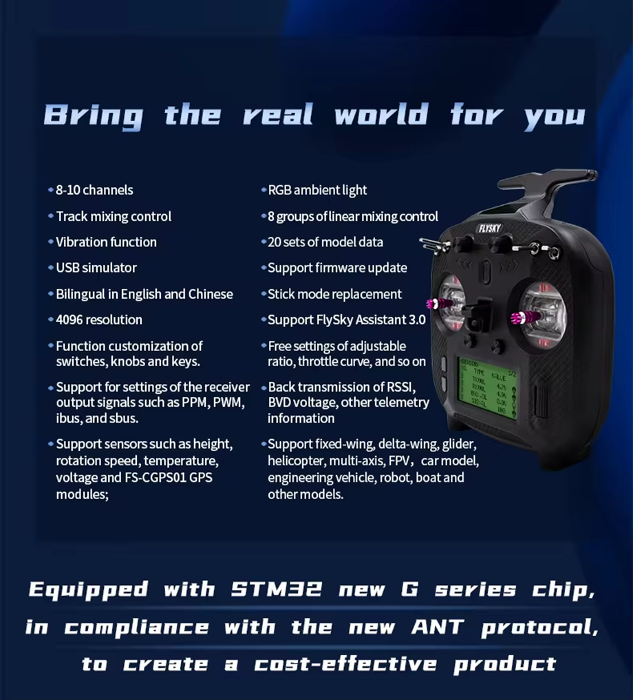 Flysky Fs-st8 Remote Control Applicable To Fighting Crossing Machine ...