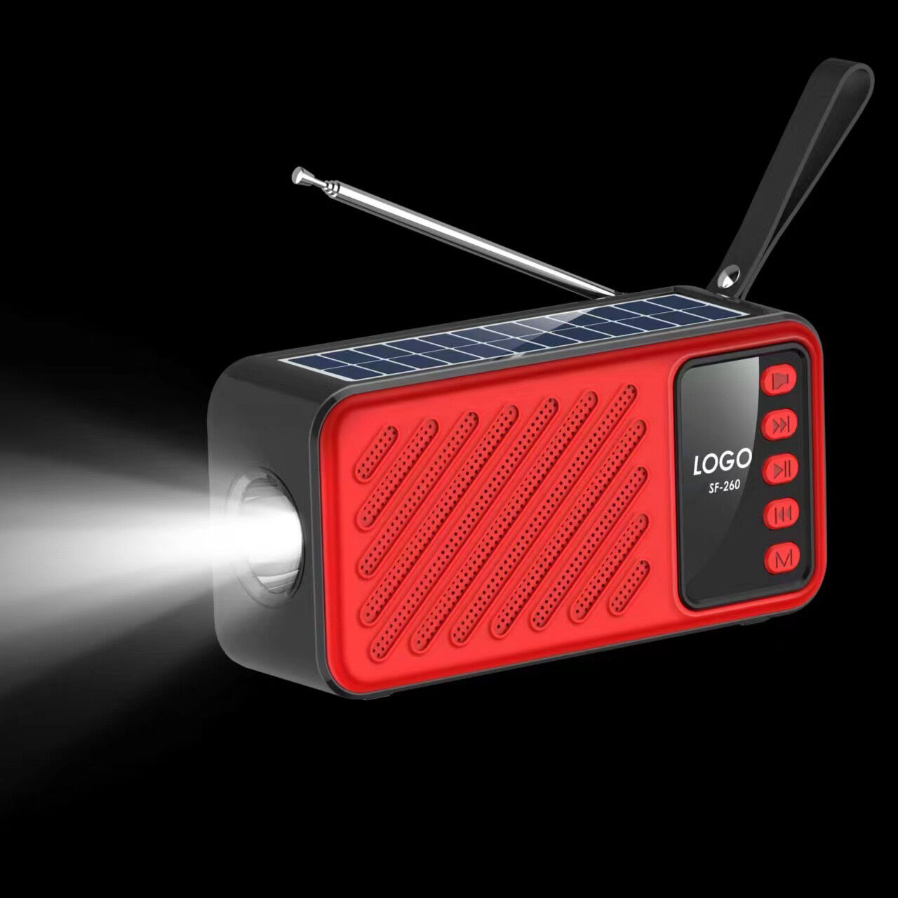 Portable Solar Bluetooth Speaker With Outdoor Emergency Flashlight, Fm ...