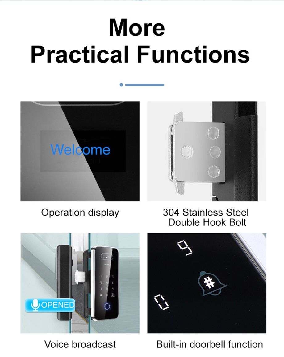 Tuya Ble Smart Lock Digital Safe Keyless Electronic Fingerprint Ic Card ...