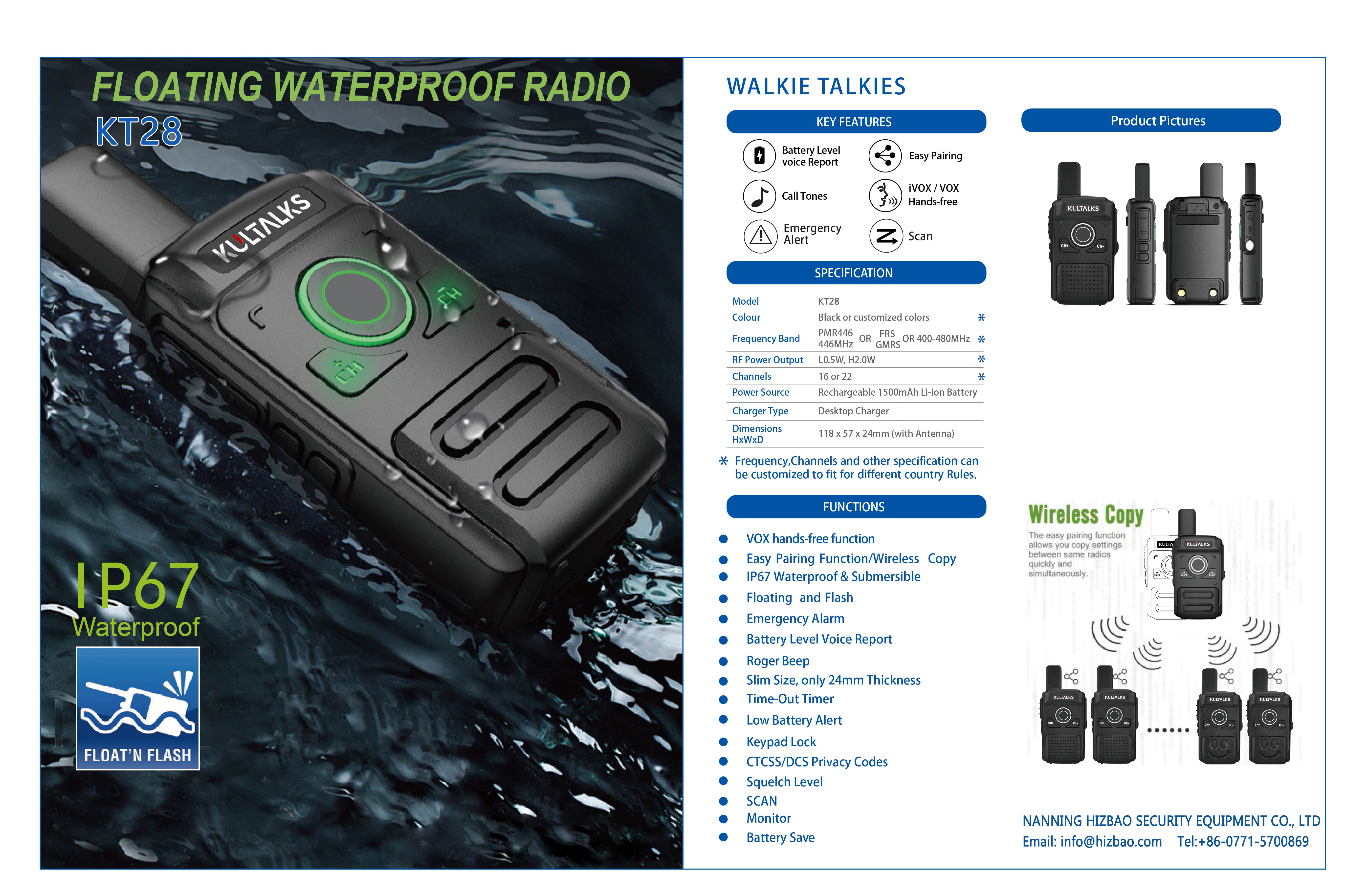 Frs Pmr License Free Waterproof Ip67 Type-c Two Ptt Two Way Radio, Ip67 Walkie Talkie, Ip67 Two ...