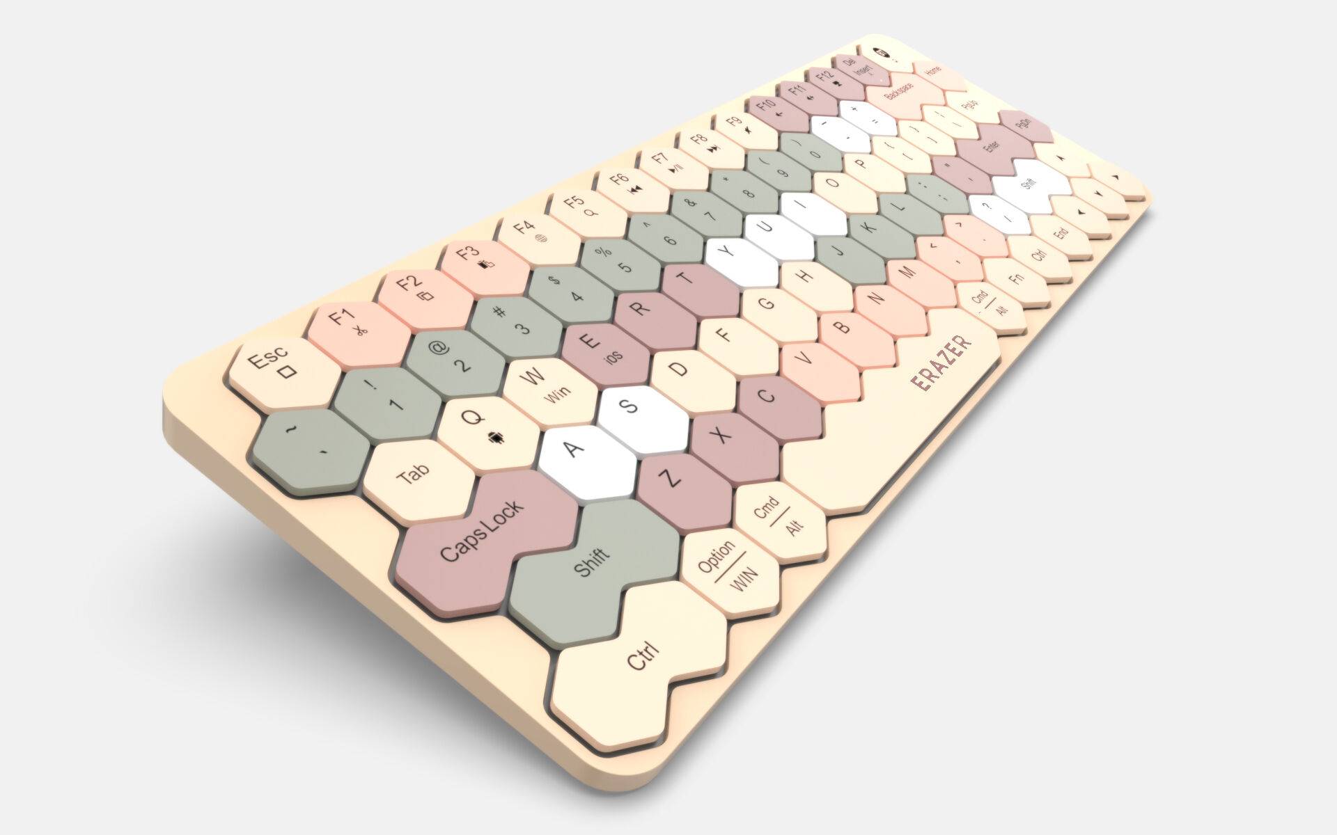 Sqt Sk-674btc Hexagon Scissor Keycaps Rechargeable Slim Bluetooth ...