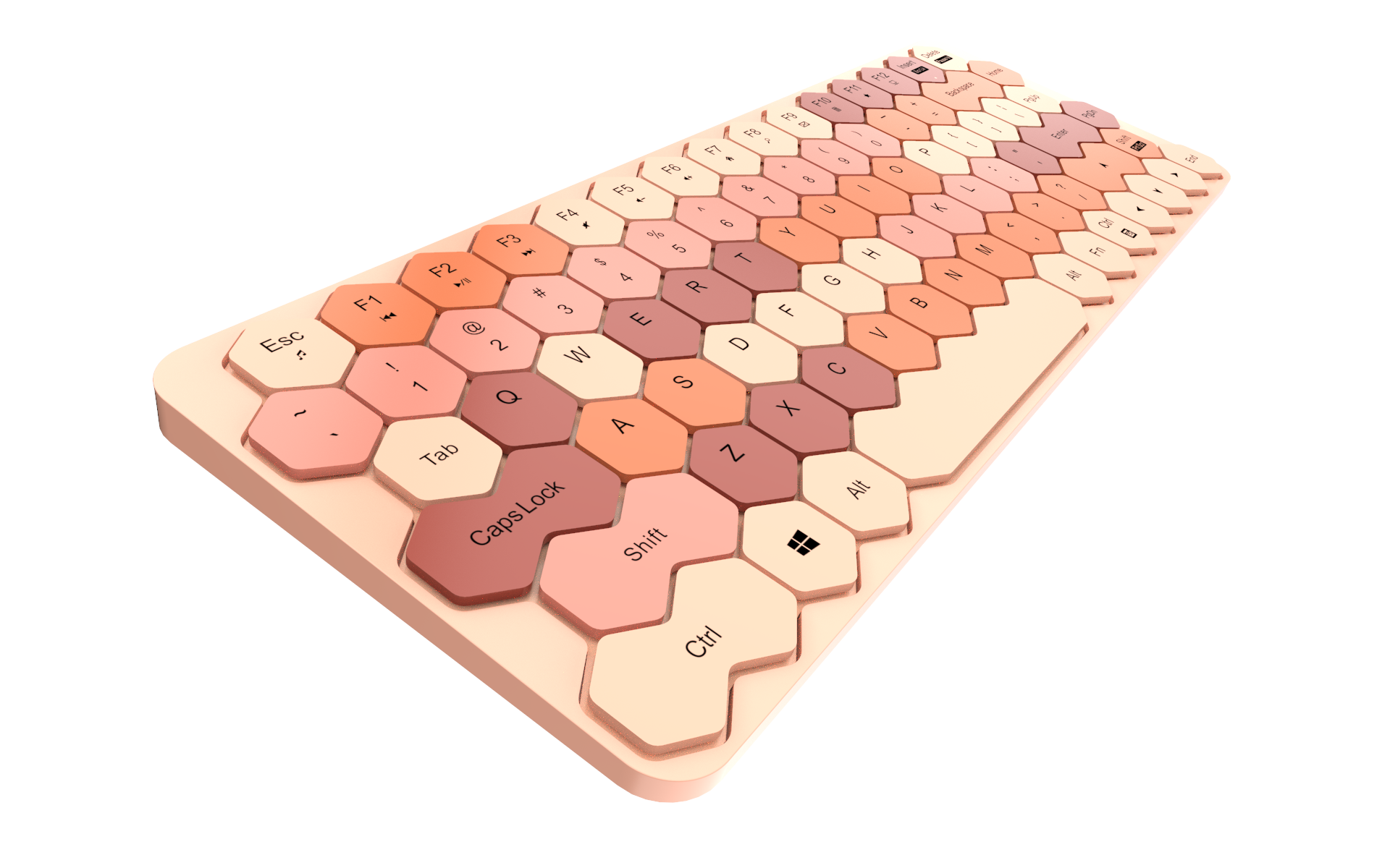 Sqt Sk-674btc Hexagon Scissor Keycaps Rechargeable Slim Bluetooth ...