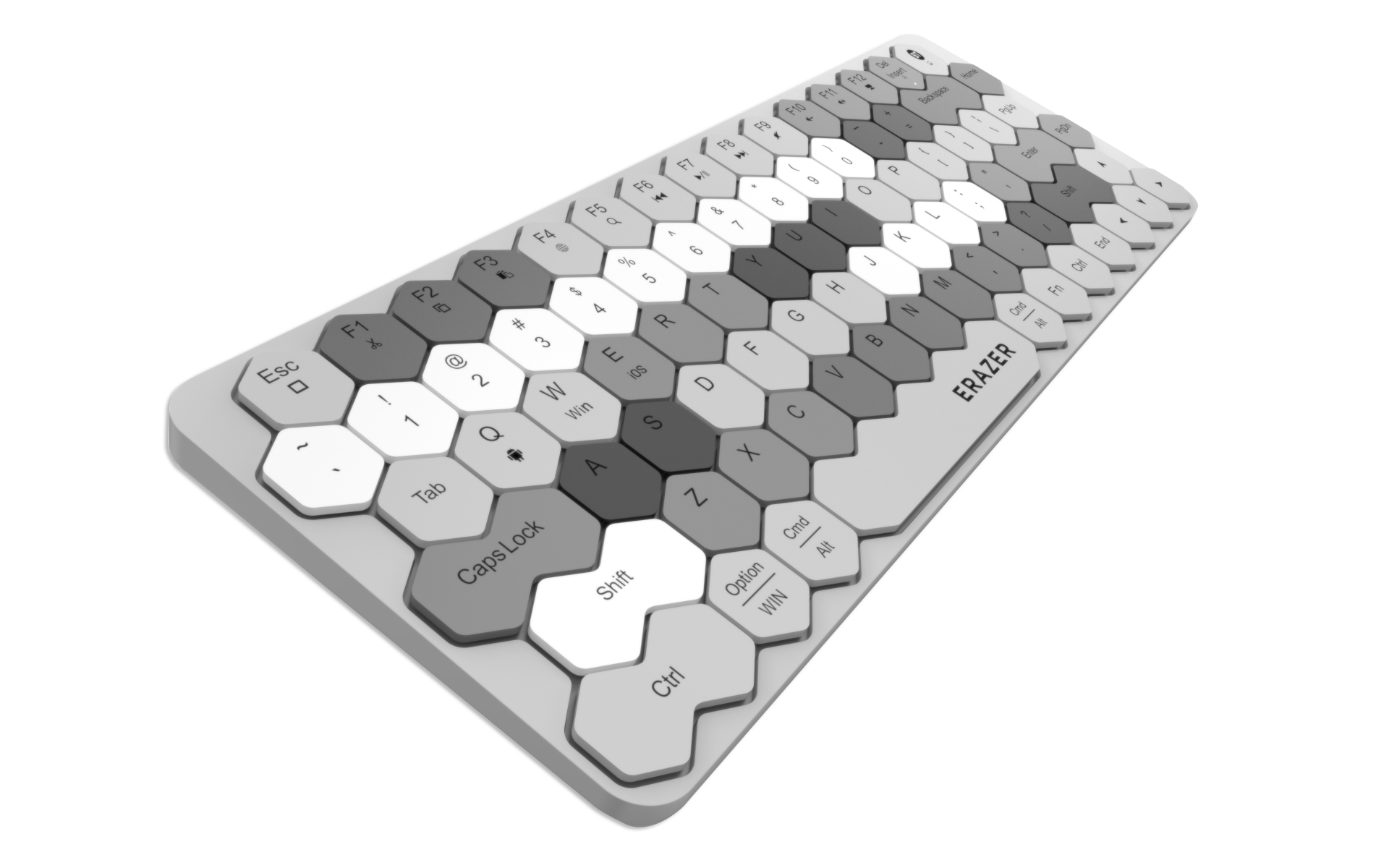 Sqt Sk-674btc Hexagon Scissor Keycaps Rechargeable Slim Bluetooth ...