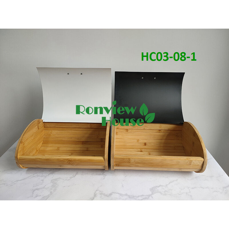 Bamboo Bread Box Double Layer Bamboo Bread Storage With Clear Windows ...
