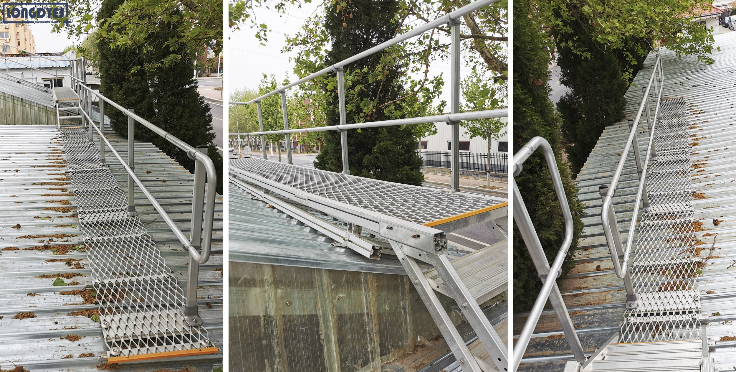 Collective Fall Ptotection Aluminum Grating Walkways Platform Catwalk ...