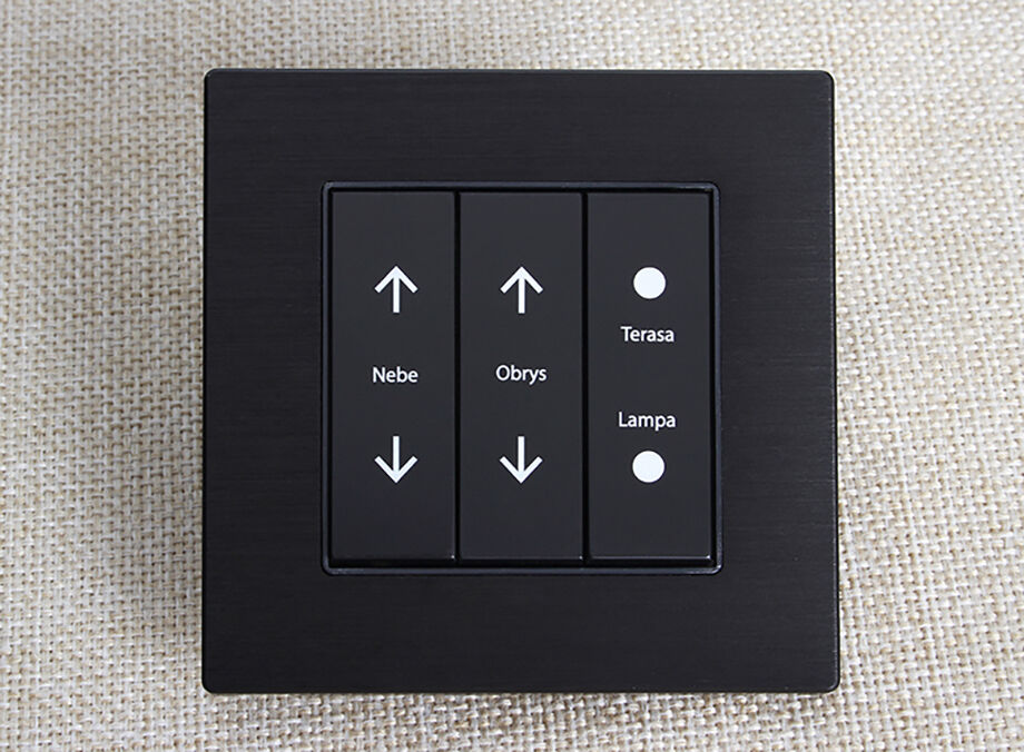 Black Color Cnc Aluminum Brushed Frame Vertical Layout Reset Push ...