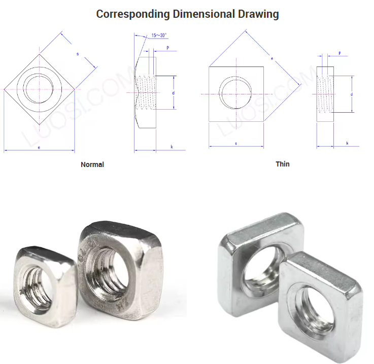 Lead The Industry Din557 Unf Unc Stainless Steel Square Nut, Square Nut ...