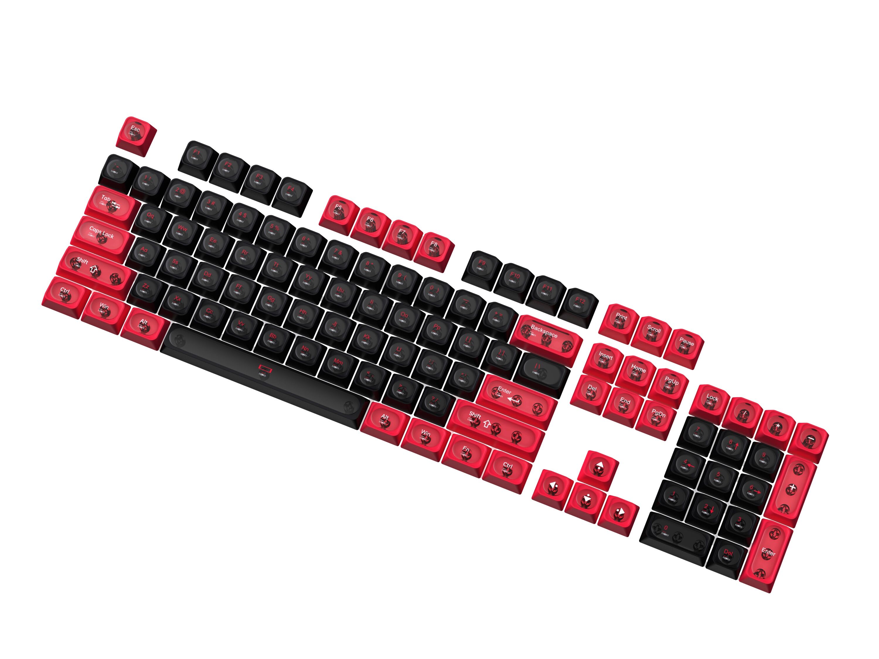 Cherry Profile Keycap Set Double Shot Gaming Mechanical Key Cap 61/68 ...