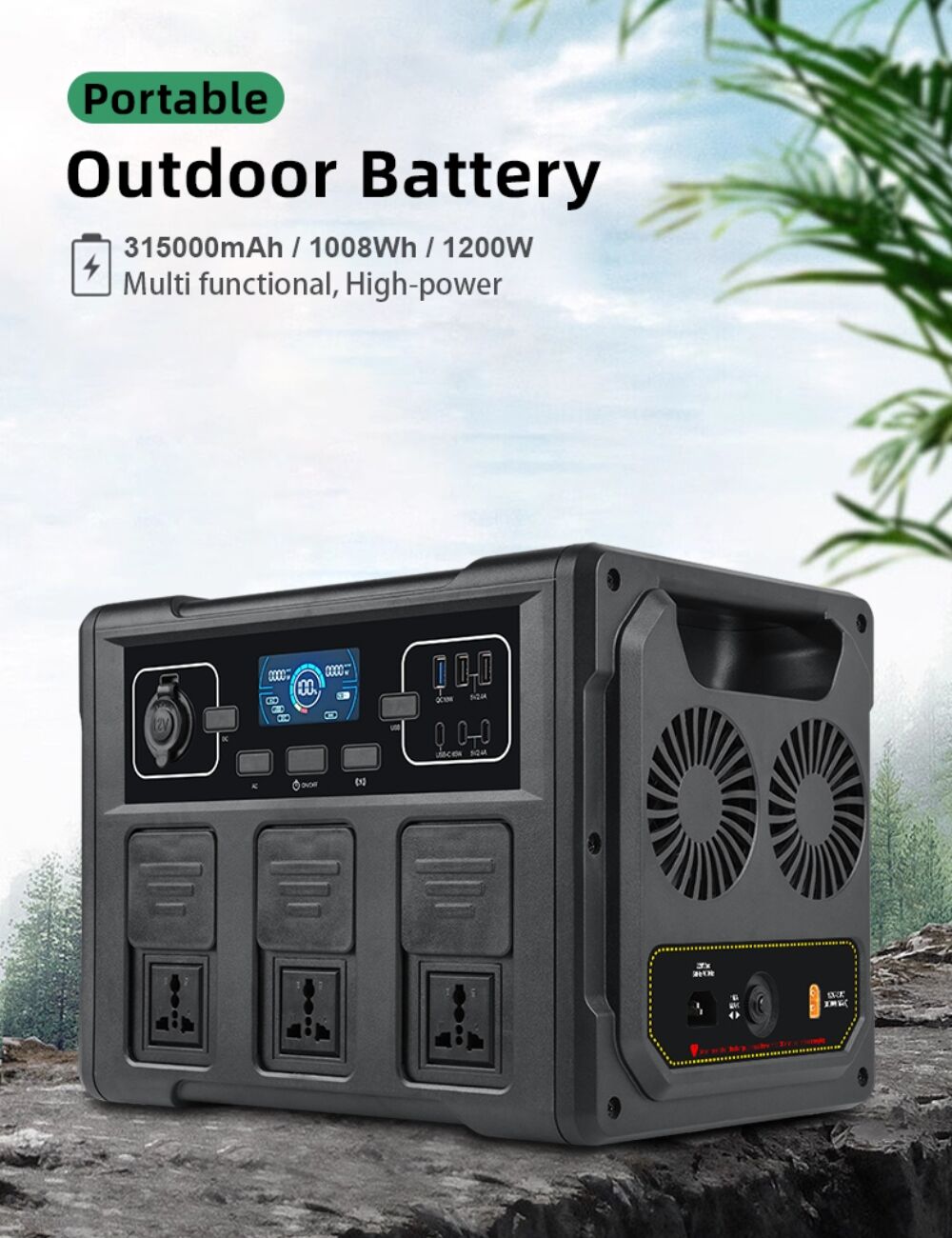 Buy China Wholesale Yabo Energy Power Bank 1000w 1200w Solar Portable Power Station 1200w Solar ...