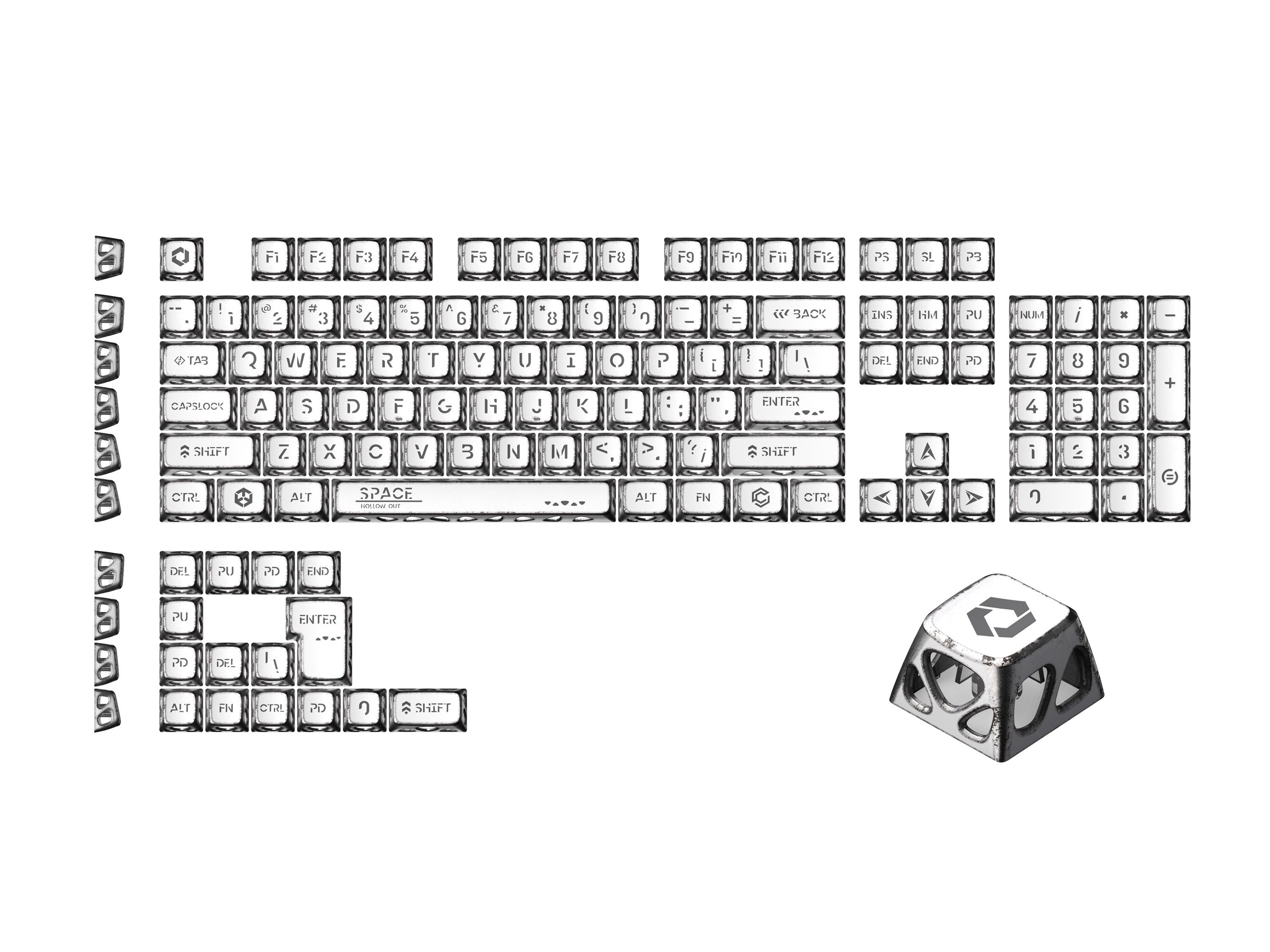 High-quality Aluminum Keycap Set - For Cherry Mx And Other Mechanical ...