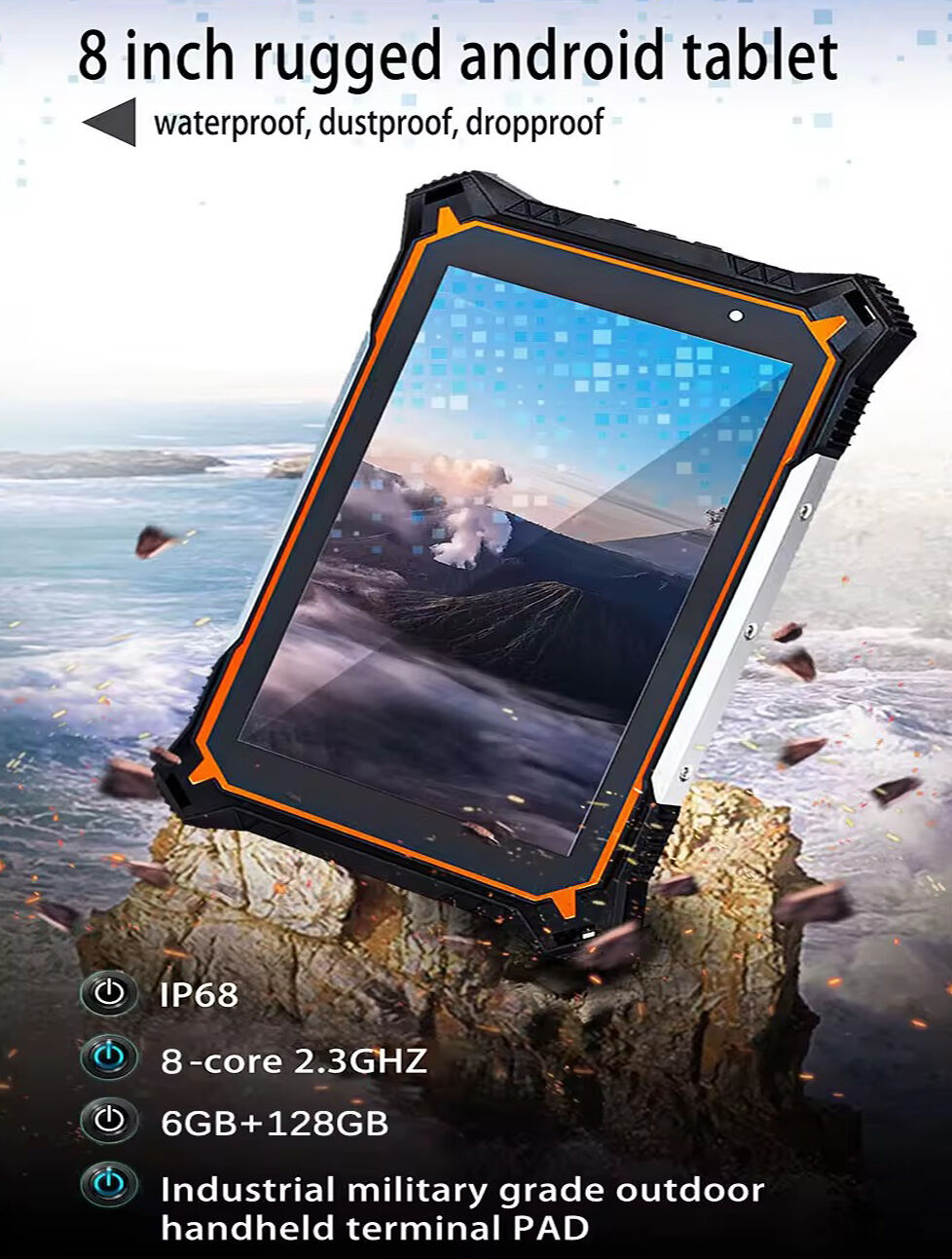 4g 8 Inch 2.0ghz Android Rugged Tablet Industry Tablet Mining Military ...