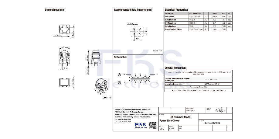Buy China Wholesale Fks744823422 Fks-coils Cmb Common Mode Power Line Choke(type M )fks744823210 ...