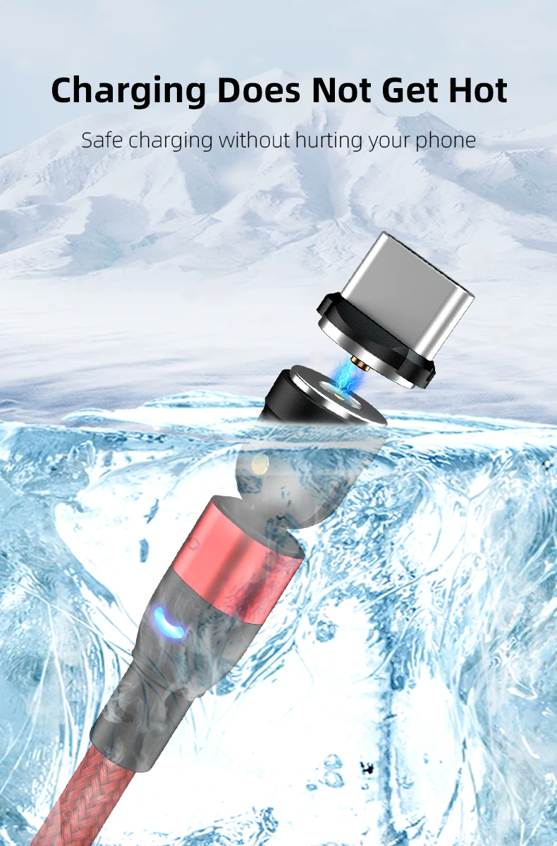 Magnetic Charging Cable Luminous 3-in-1 Charging Cable Cable Charge ...