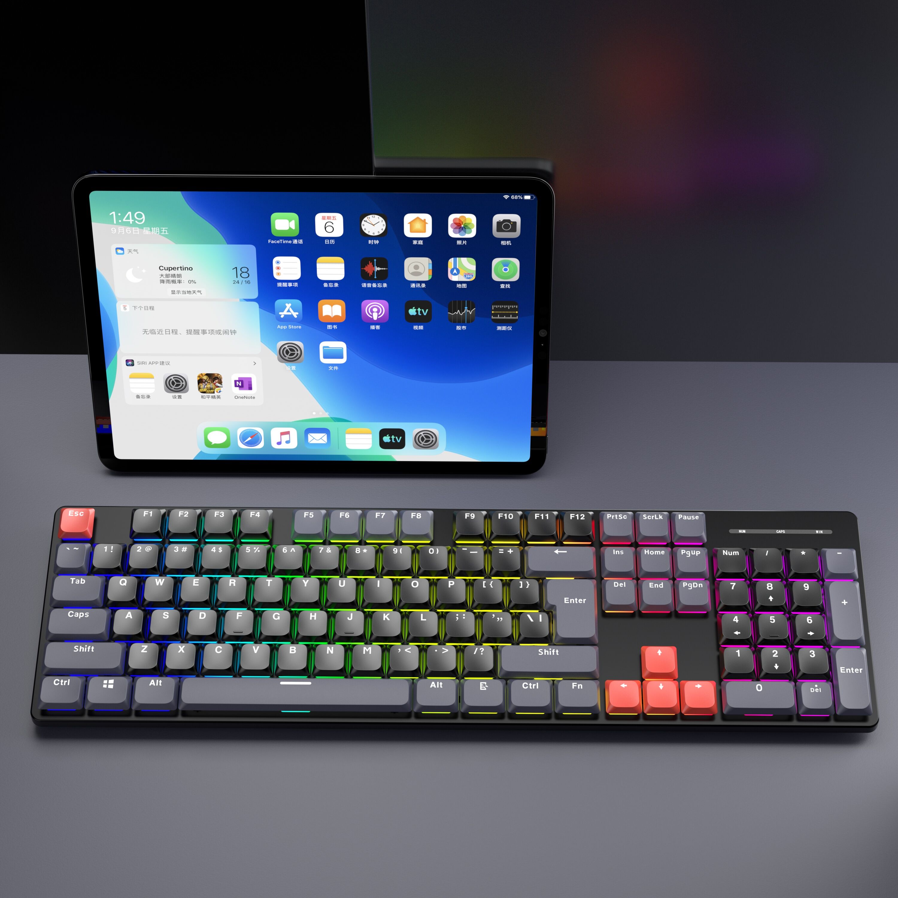 Lastest Hot Low Profile Switch And Keycaps 104 Keys Mechanical Keyboard ...