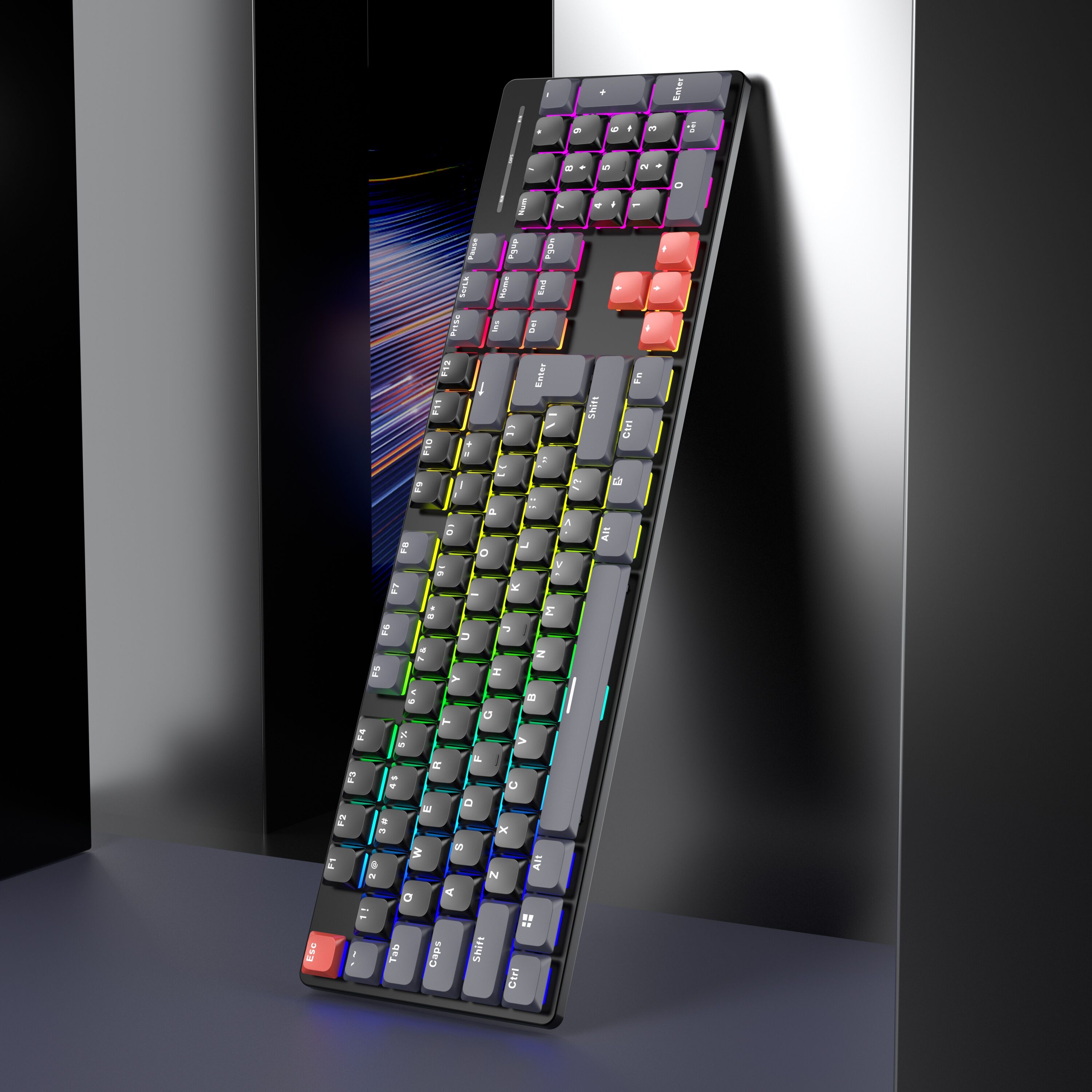 Lastest Hot Low Profile Switch And Keycaps 104 Keys Mechanical Keyboard ...