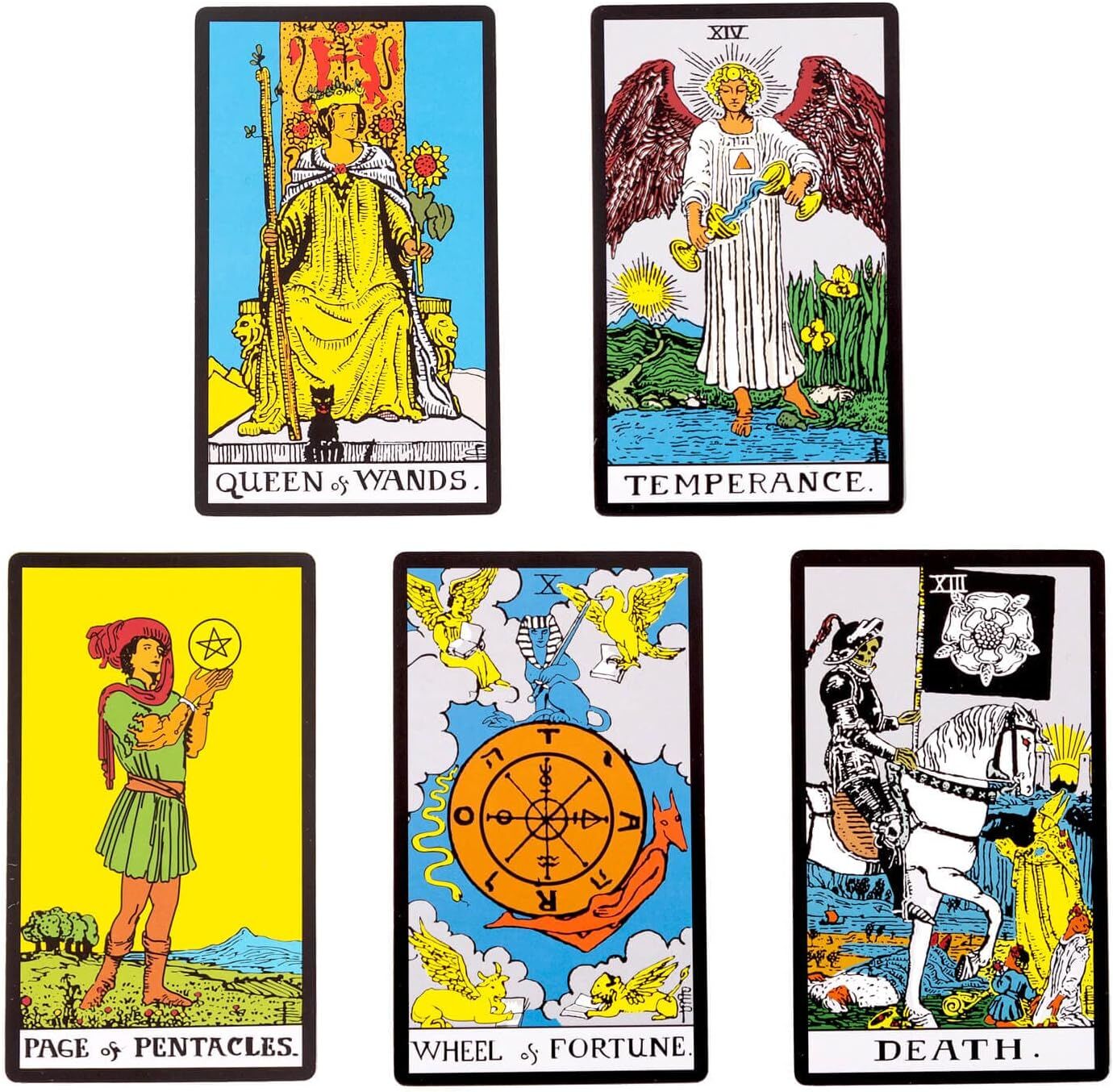 Original Tarot Cards Deck With Guidebook Classic Artwork, Traditional ...
