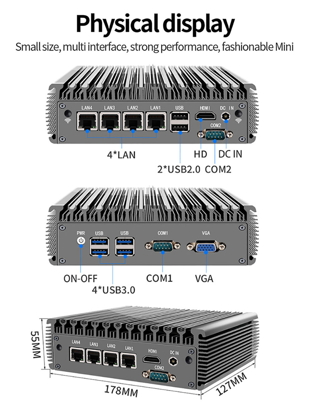 New Soft Router J4125 Pfsense Mini Pc 4*2.5g Lan Support 4g Module Ddr4 Rs232 Firewall Appliance ...