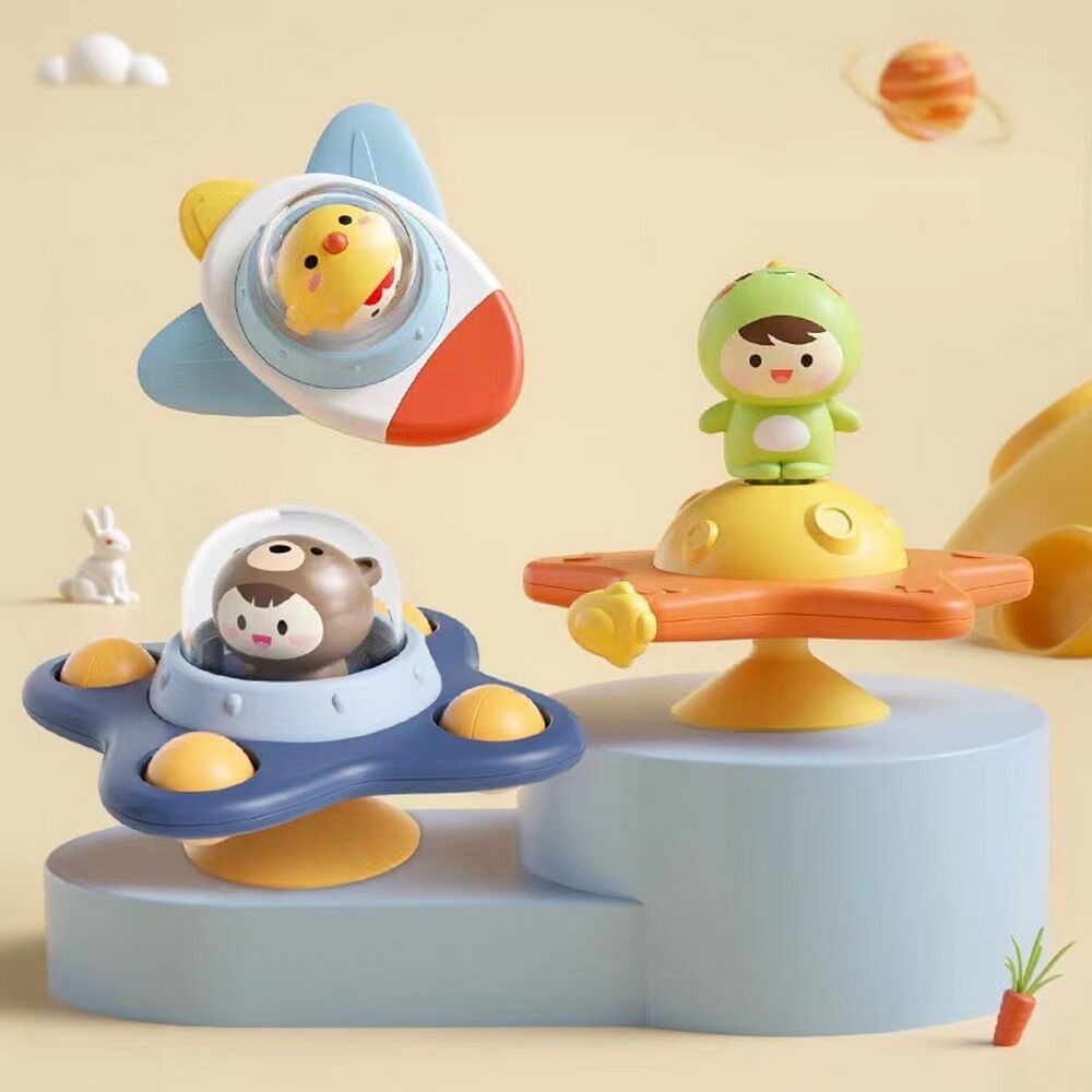 Rotating Baby Fidget Silicone Baby Toy Bath Time Kids Play Hand Suction ...