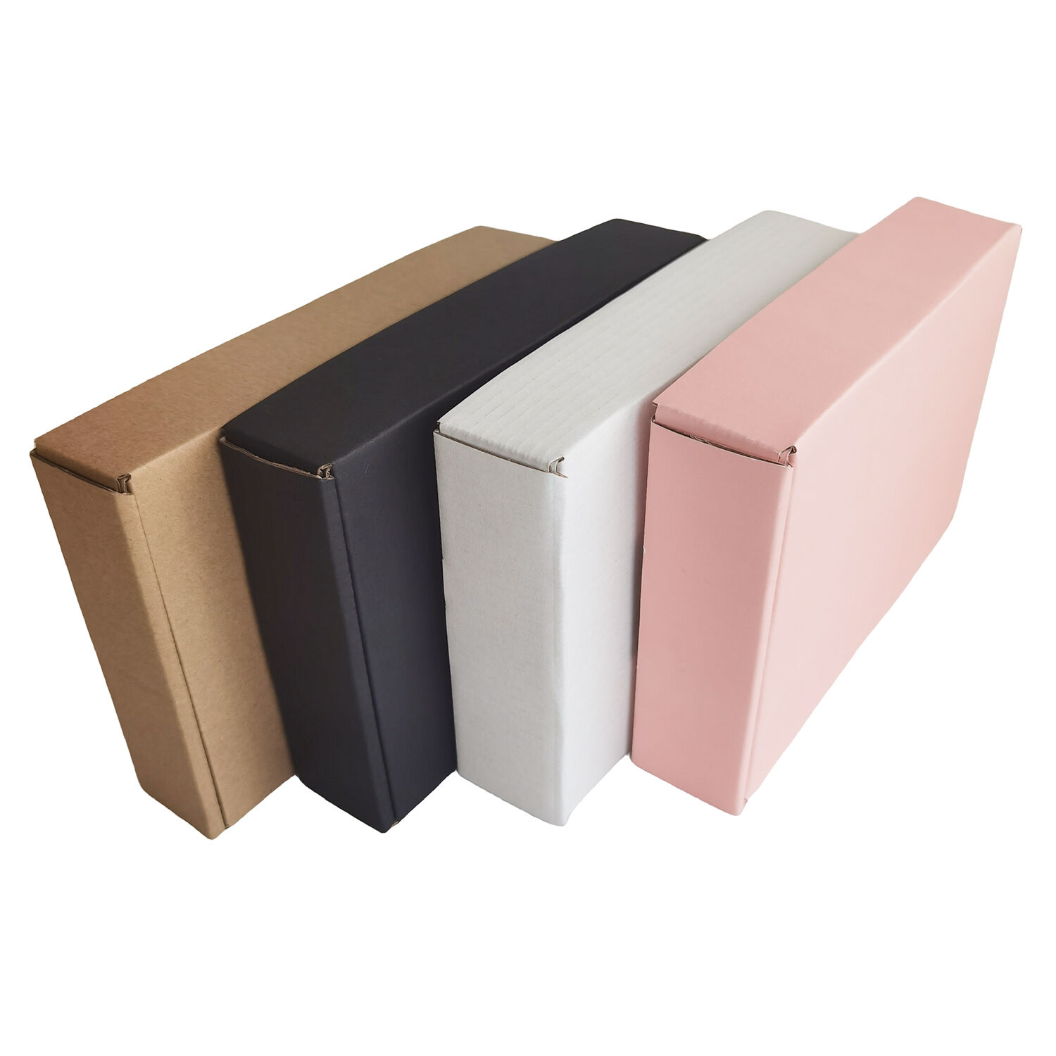 Paper Flat Pack Corrugated Cardboard Box Coated Small Gift Paper Boxes ...
