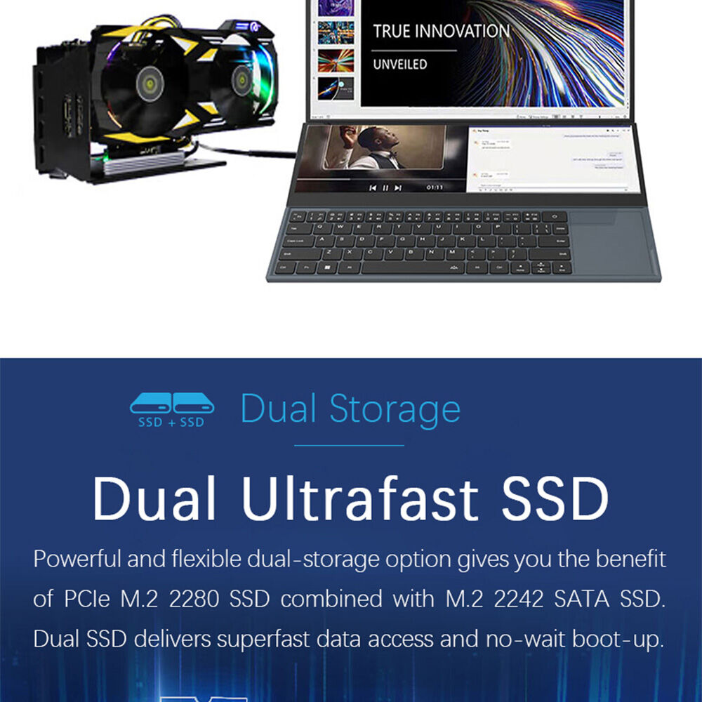 Tps Dual Monitor Touch Screen Laptop 16''+14'' Display Intel Core I7 ...