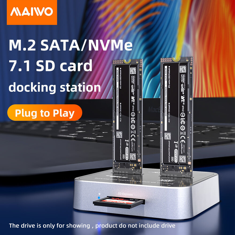 Maiwo K3016sd Tool Free Sd Card / Sata / Nvme M.2 Ssd Docking Station ...