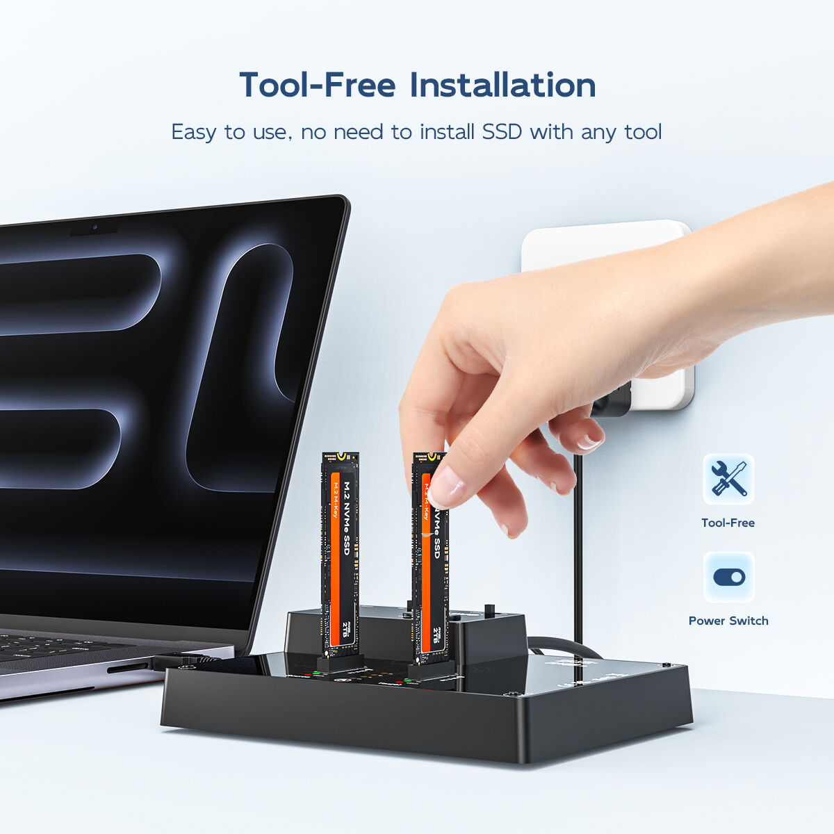 Maiwo K3015p Tool Free Nvme M.2 Ssd Docking Station Duplicator ...