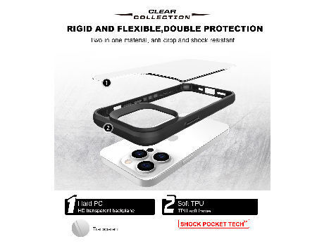 Shockproof Tpu Matte Clear Case Anti-shock 2-in-1 Hybrid Hard Pc ...