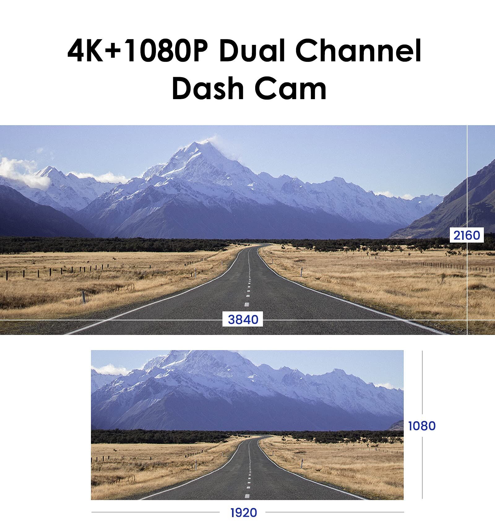 Hot Sale Well 4k Dual-channel Dashcam With Built-in Wi-fi Gps,4k ...