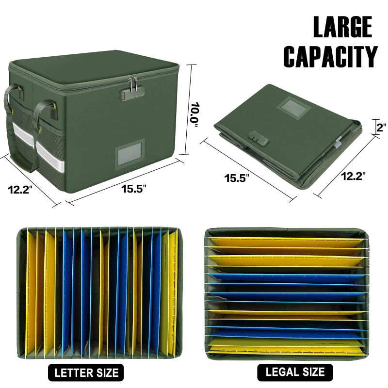 Oem Multifunctional Collapsible Fireproof File Storage Organizer Box ...