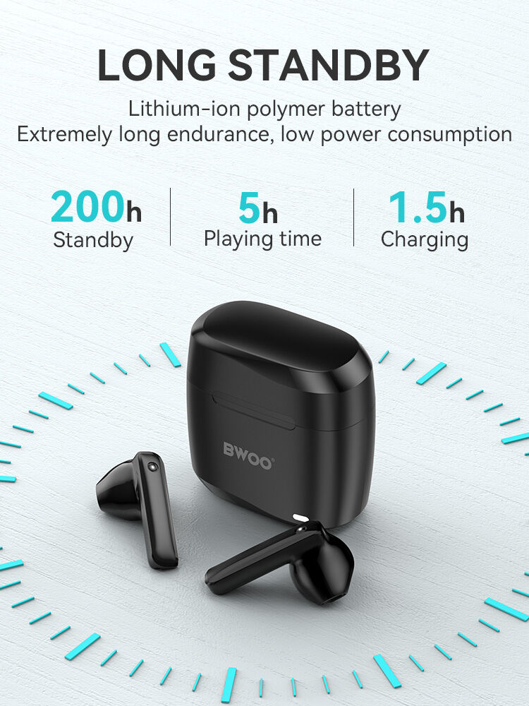 Bwoo 2024 New Tws True Wireless Stereo Earbuds Bt 5.3 Custom Waterproof ...