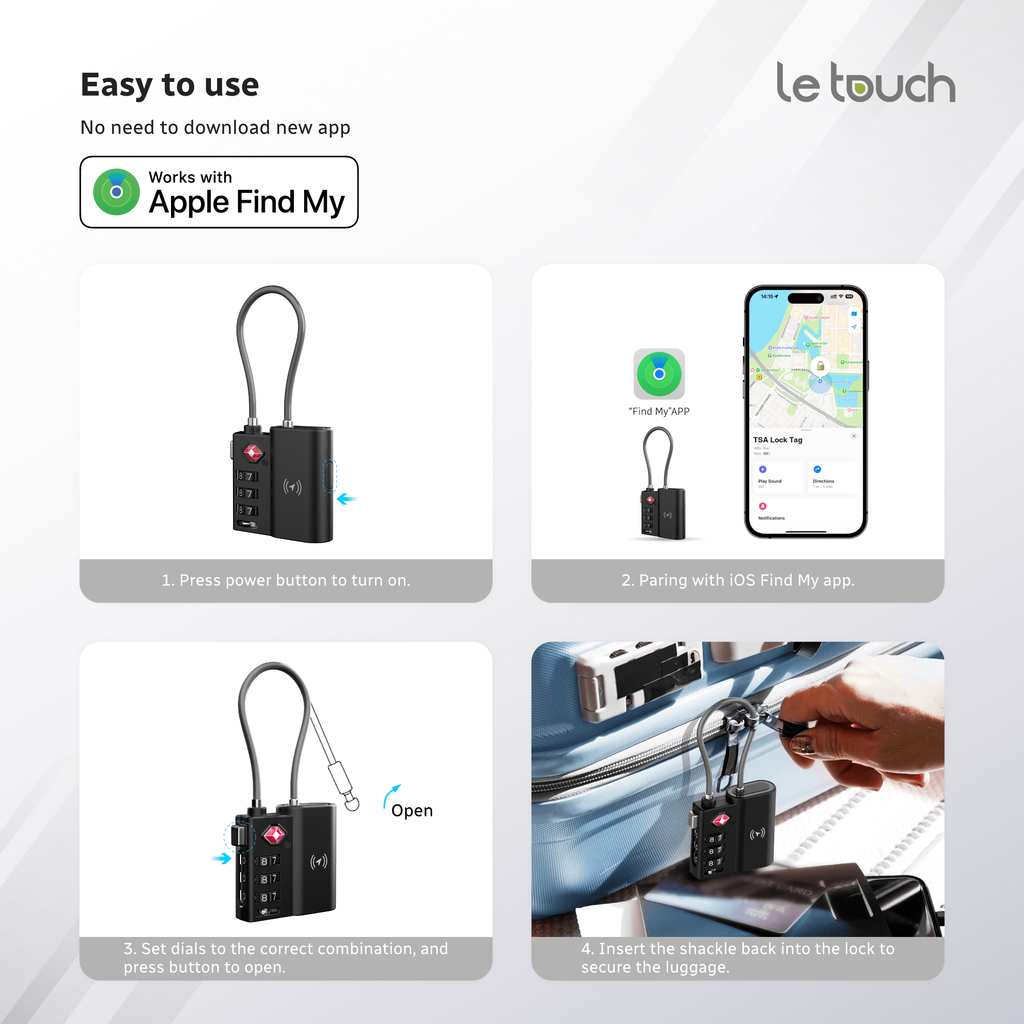 Oem 2-in-1 Finder With Tsa-approved Luggage Lock For Travel - China ...