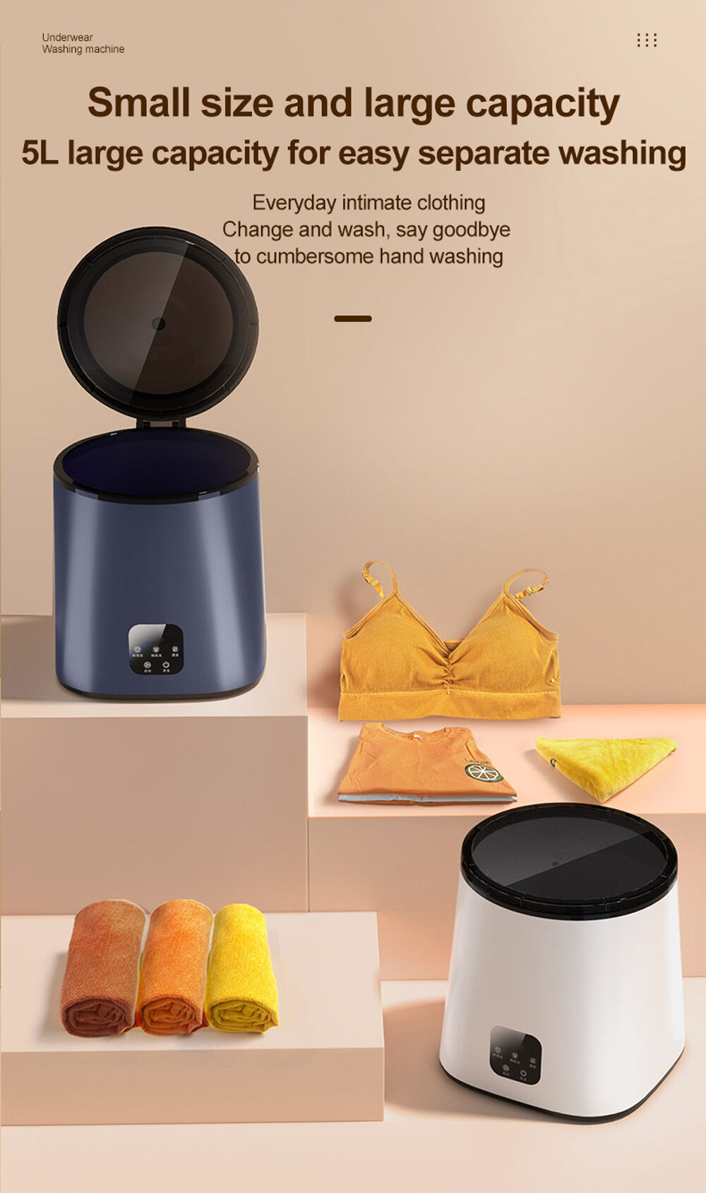 3kg Top Loading Mini Folding Cheap High Quality Double Tub Mini Fully ...