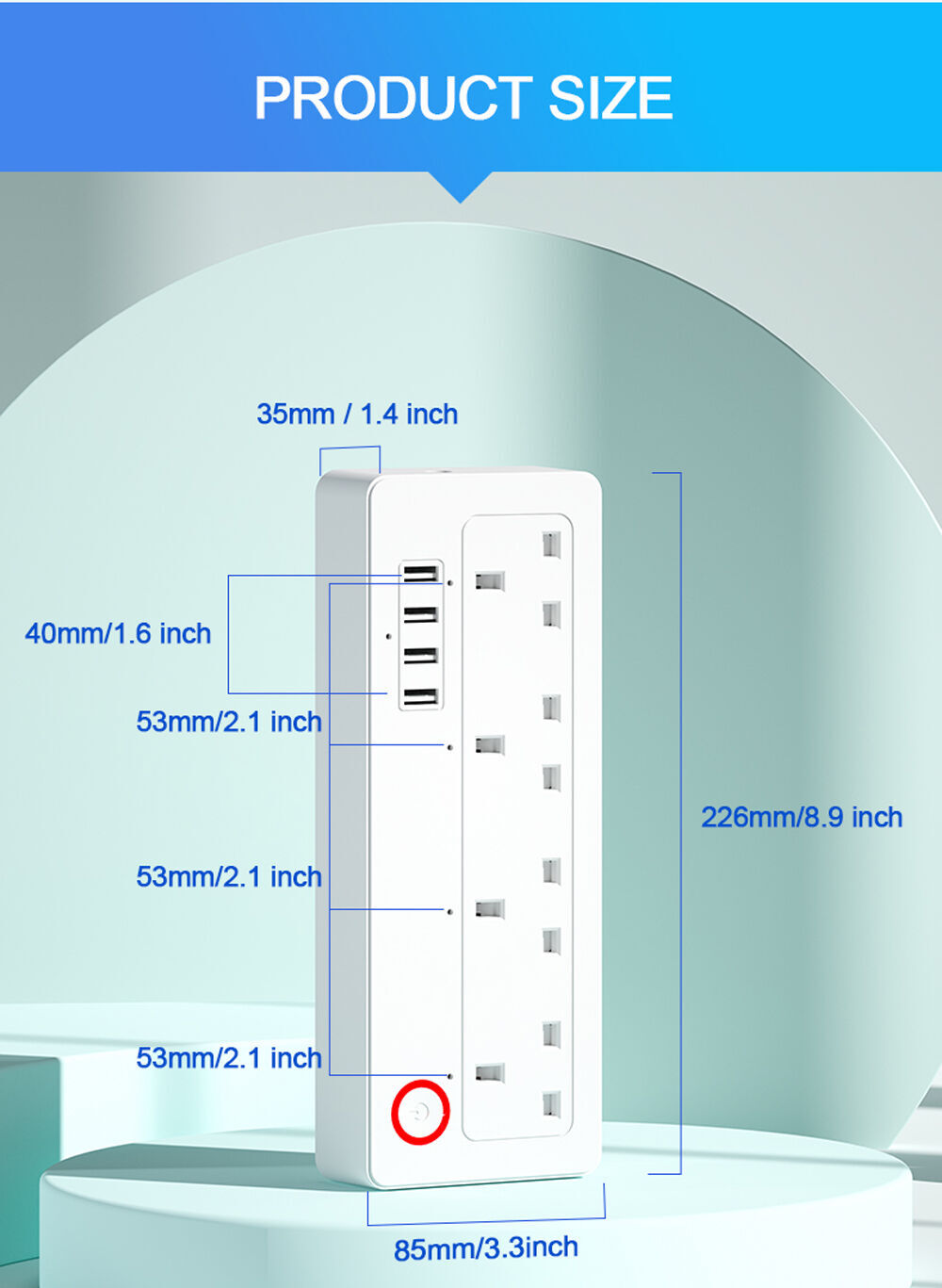 Smart App Power Strip Socket Remote Control Smart Plug Tuya Smart Wifi ...
