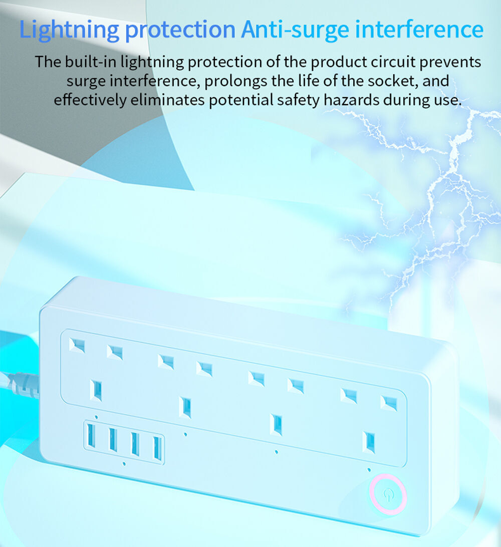 Smart App Power Strip Socket Remote Control Smart Plug Tuya Smart Wifi ...