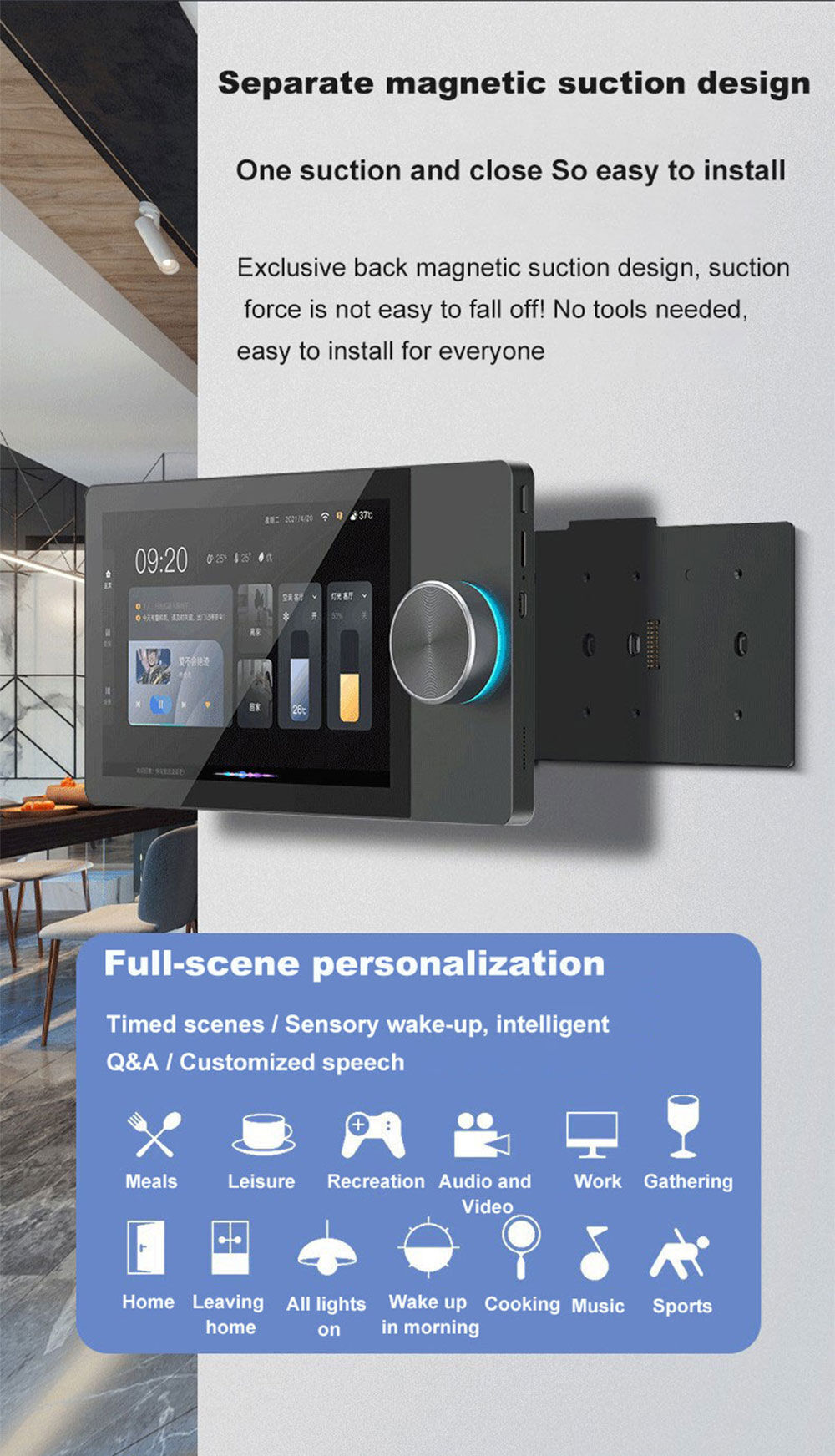 Factory Direct High Quality China Wholesale Tuya 6 Inch Knob Smart Home System Wireless Central ...