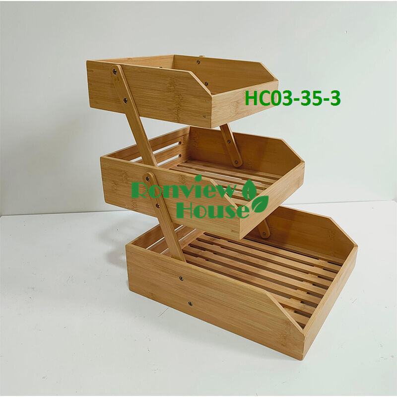 Desktop Organizers 2-layer Bamboo File Storage Rack, Foldable - China ...