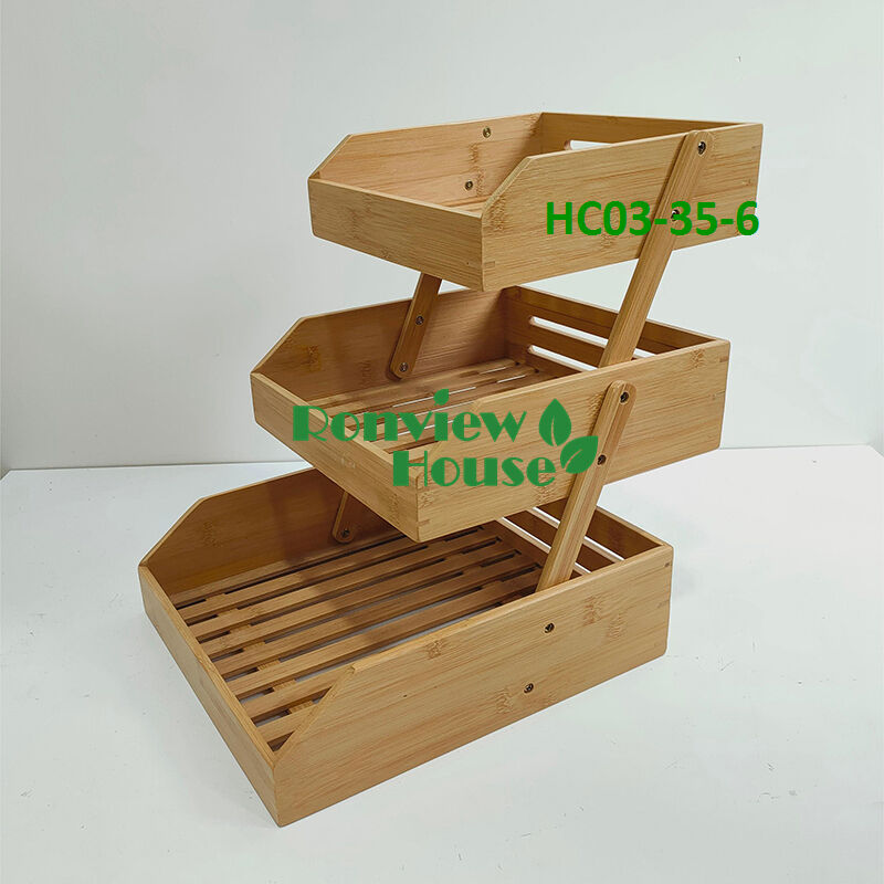 Desktop Organizers 2-layer Bamboo File Storage Rack, Foldable - China ...