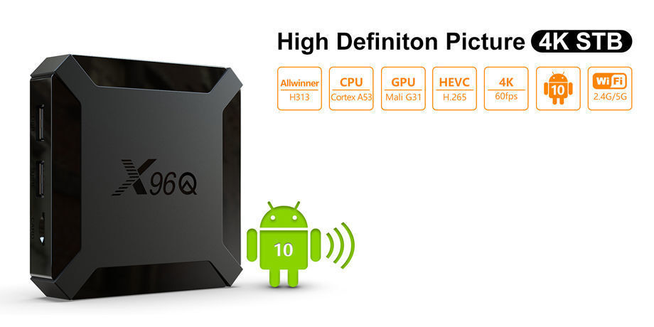 Buy China Wholesale Elebao Os Android10 H313 Chipset X96q Android Tv ...