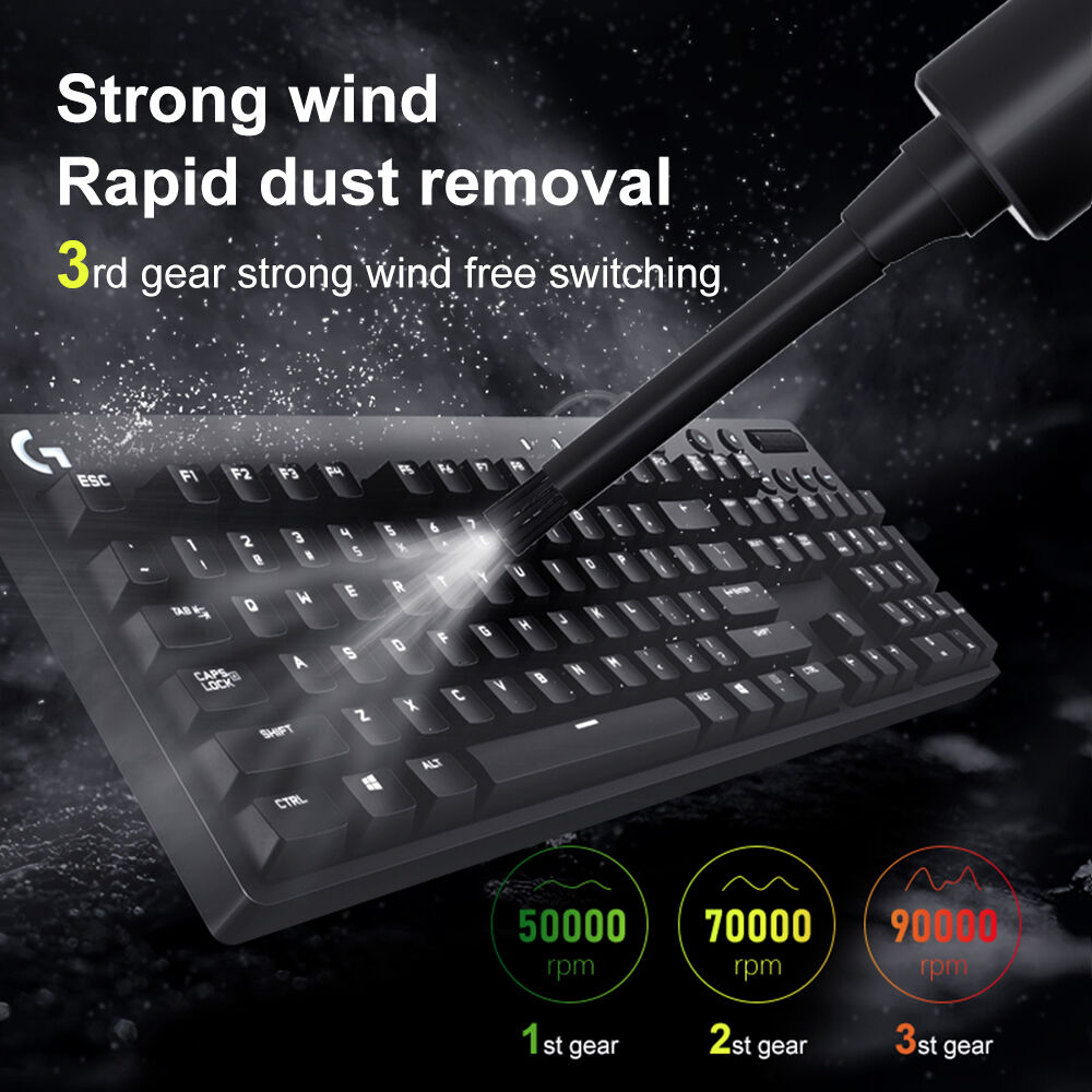 3 Gears Rechargeable 7500mah Air Cleaner Computer Keyboard Car Reusable ...