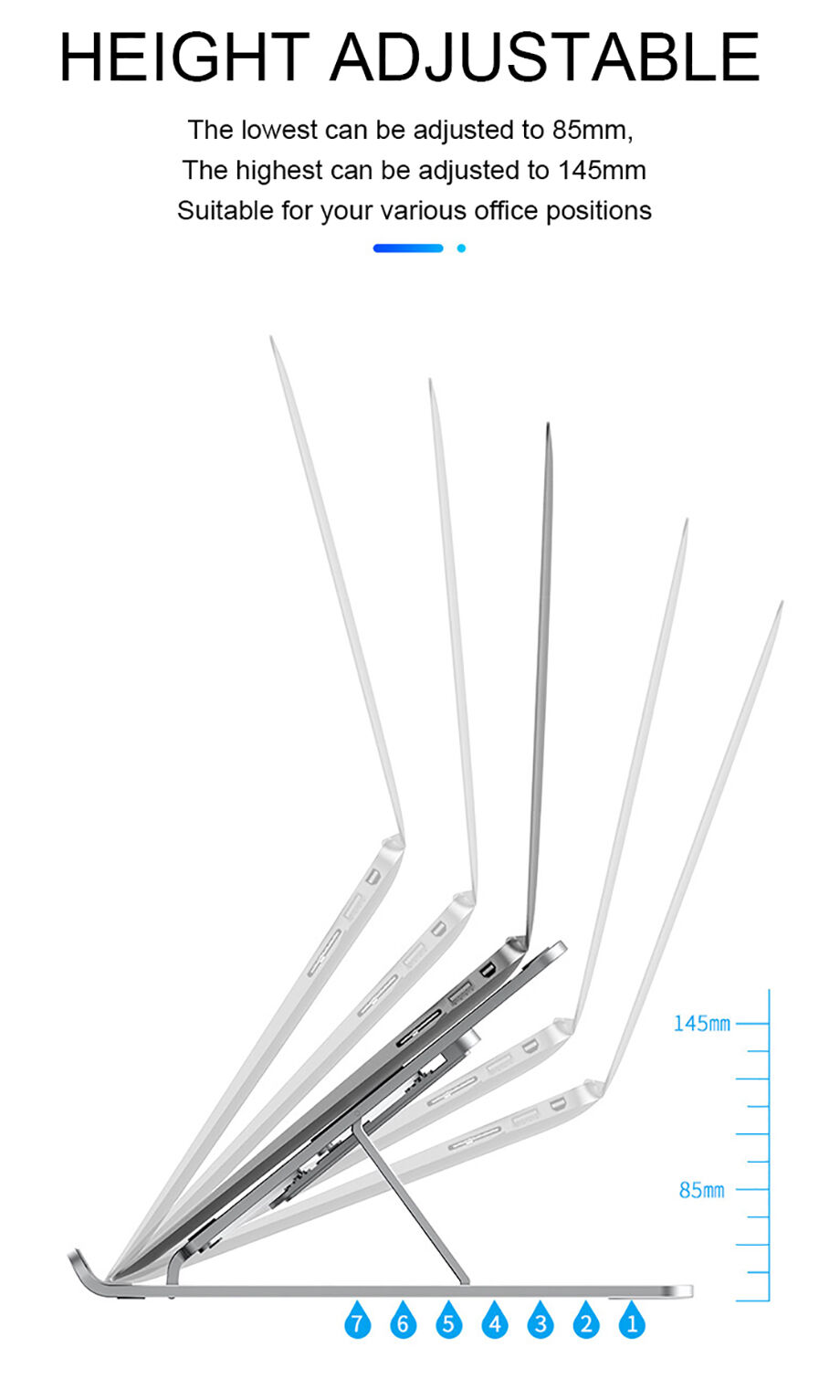 Wholesale Oem Odm Portable Foldable Aluminum Height Adjustment Notebook ...