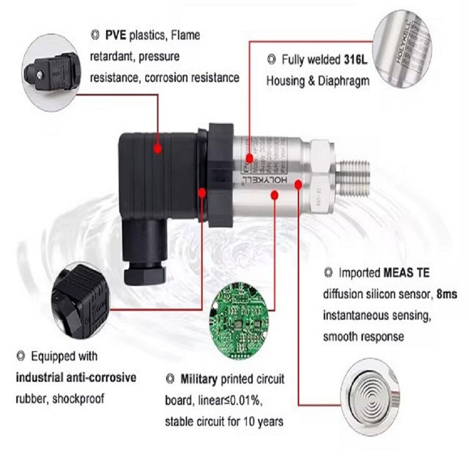 Strongfirst Sthpt200-e Piezoresistive Air Fuel Oil Water Pressure ...