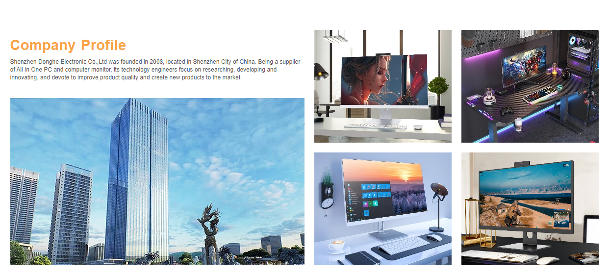 Curved Oem 23.8 Inch I3 I5 I7 I9 Aio All In One Pc Desktop Computer Gmaning All In One Computer ...