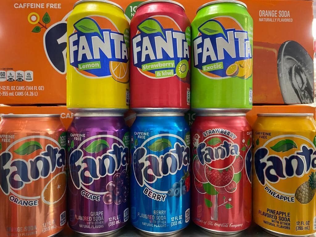 Fanta Soft Drinks Can And Bottles Orange, Grape, Soda Cream, Sarsi/ Fanta Carbonated Drinks ...