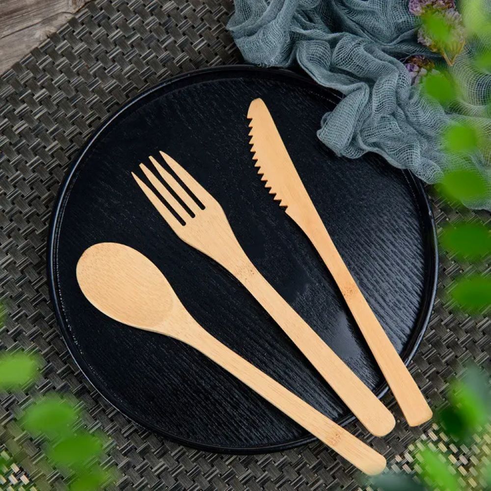 Buy China Wholesale Bamboo Cutlery Set Reusable & Disposable Bamboo ...