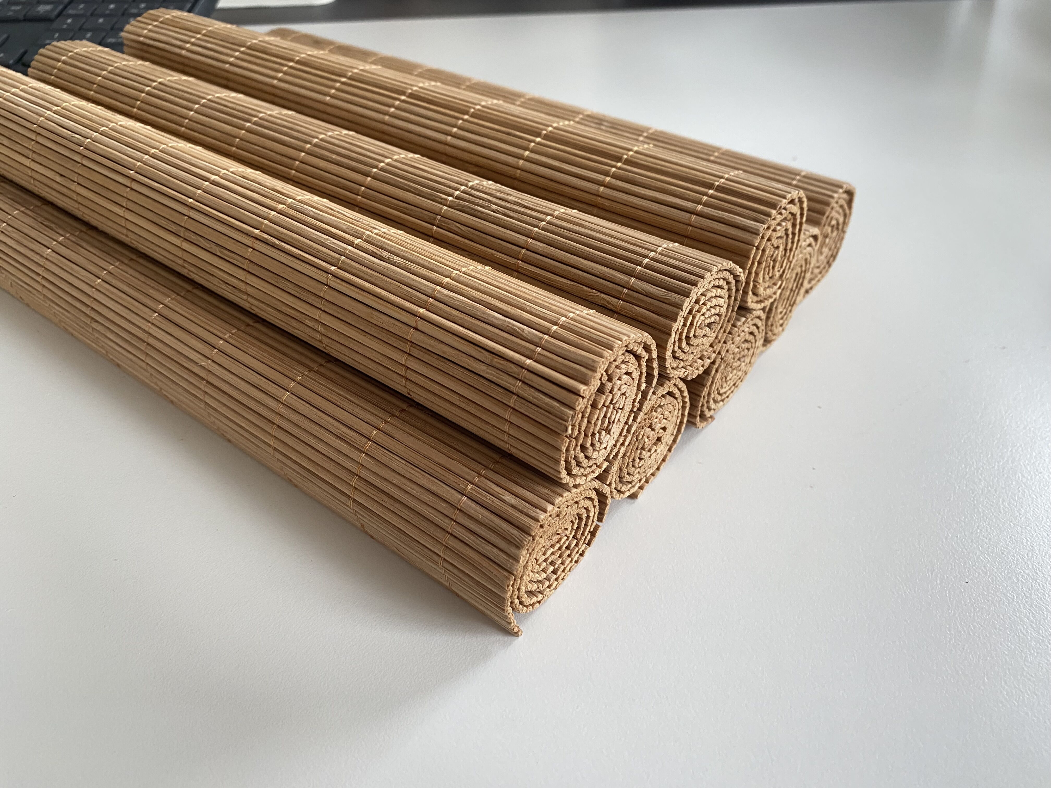 Table Coasters Kitchen Dining Stylish Bamboo Placemat Nature Bamboo ...