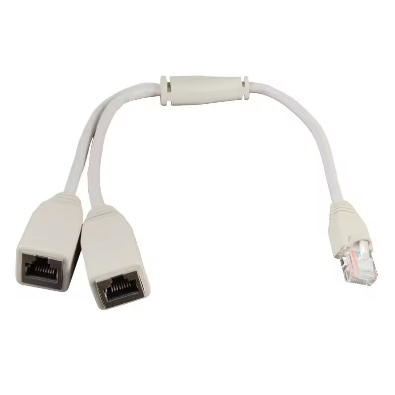 Rj45 1 Male To 2 Female Connector Ethernet Extension Cable Splitter ...