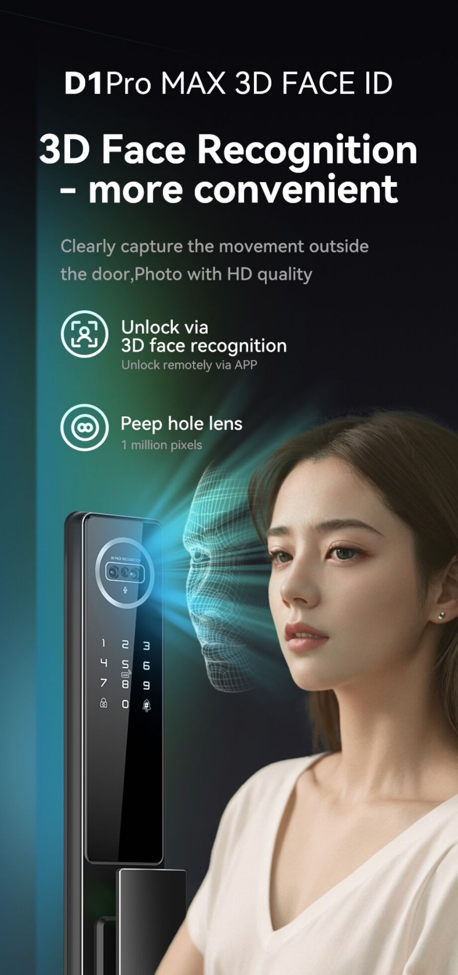 Sinovo Good Price Electronic Automatic Deadbolt Smart Fingerprint Door ...