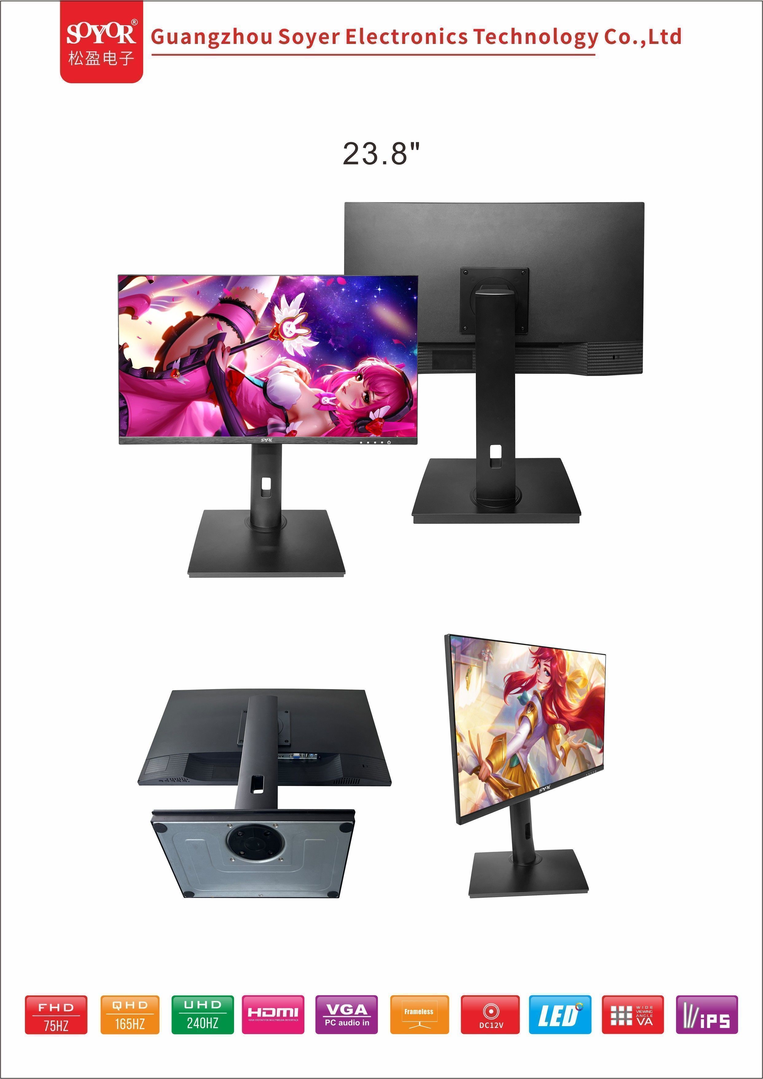 Bulk Buy China Wholesale Factory Price 23.8 Inch Pc Monitor 75hz 1920* ...