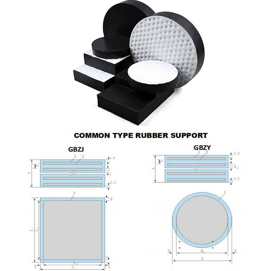 Neoprene Seismic Isolation Elastomeric Bridge Bearing Pads Bridge ...
